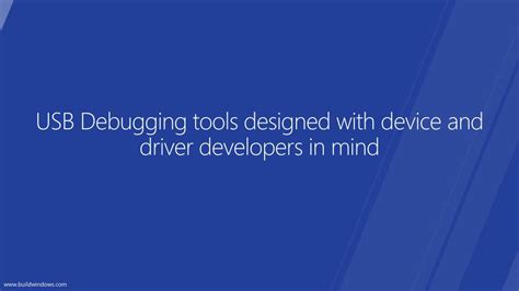 PPT USB Debugging Innovations In Windows Part Overview PowerPoint Presentation ID