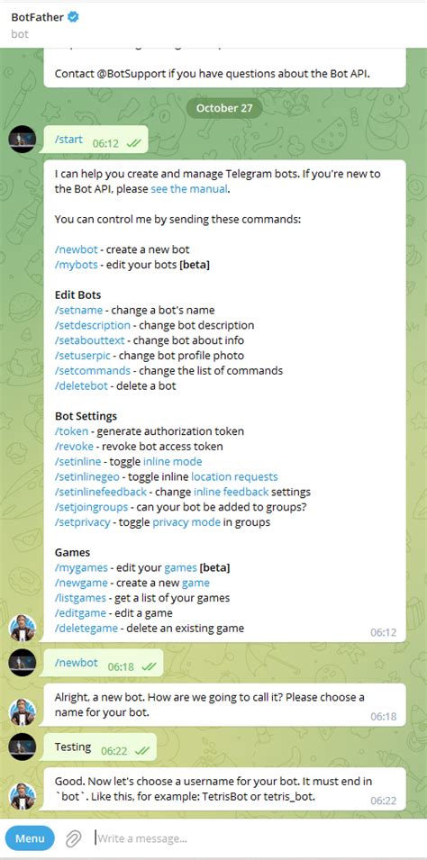 Create Telegram Bot With Botfather Step By Step