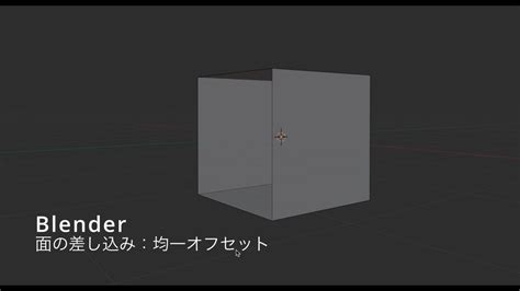Blender 面の差し込み：均一オフセット Offset Even Youtube
