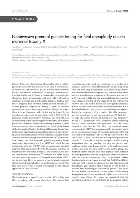 Noninvasive Prenatal Genetic Testing For Fetal Aneuploidy Detects