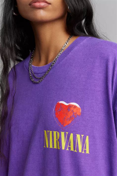 Nirvana Heart Shaped Box Graphic Oversized Tee Urban Outfitters