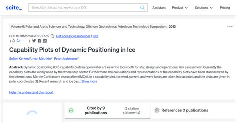 Capability Plots Of Dynamic Positioning In Ice Scite Report