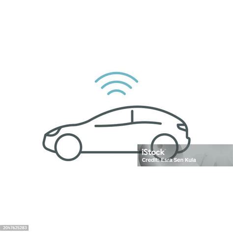 편집 가능한 스트로크가 있는 스마트 자동차 Duocolor 라인 아이콘 디자인 인포그래픽 웹 페이지 모바일 앱 Ui Ux 및 Gui 디자인에 적합합니다 5g에 대한 스톡
