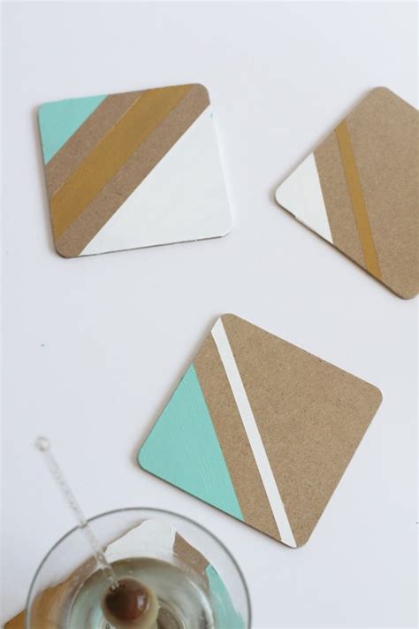 DIY Color Block Coasters Thoughtfully Simple