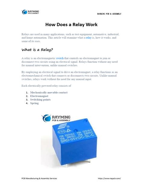 How Does A Relay Work Pdf Relay Switch