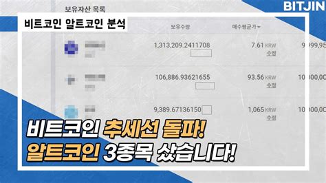 비트코인 추세선 돌파 알트코인 3종목 샀습니다┃비트코인┃주식┃코스피┃코스닥┃선물마진거래┃바이비트업비트┃가상화폐┃ Youtube
