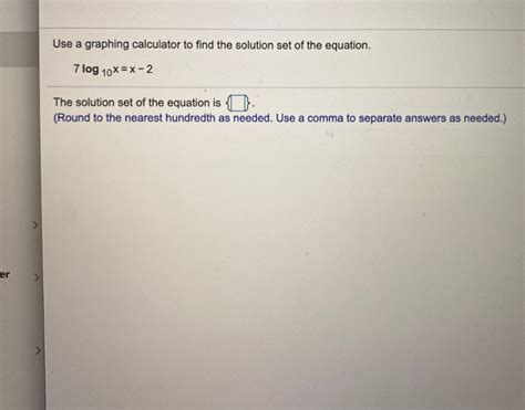 Solved Use A Graphing Calculator To Find The Solution Set Of Chegg Com