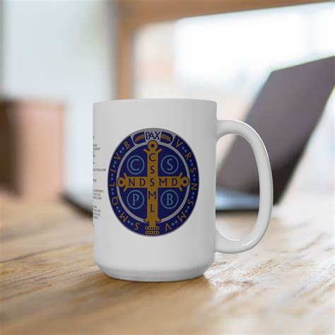 Saint Benedict Medal Coffee Mug Catholic Coffee Mug Christian Coffee