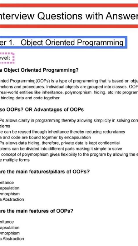 Interview Questions On Object Oriented Programming