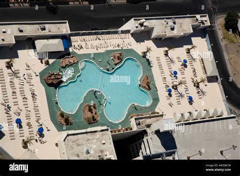 Roof Top Hotel Swimming Pool From The Stratosphere Tower Las Vegas