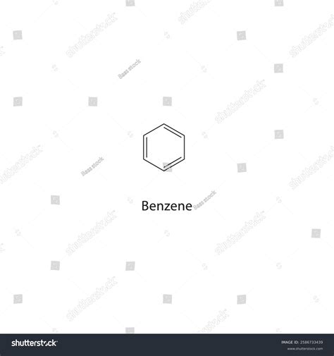 Benzene Skeletal Structurearomatic Hydrocarbon Compound Schematic Stock Vector Royalty Free