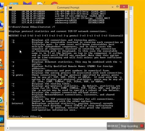 Network Troubleshooting Using Netstat Command Urduhindi Youtube