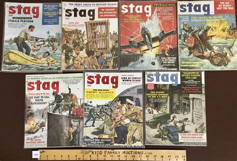 Lot Of 7 1950s And 1960s Stag Magazines