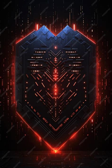 Premium Ai Image Binary Code And Shield Symbol On A Dark Background Created With Generative Ai