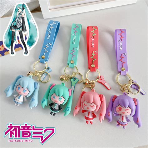 Hatsune Miku Keychain Wristlet Cute Miku Accessories Miku Key Rings