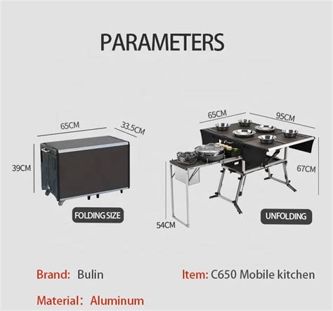 Bulin C650 Wholesale Price Camping Kitchen Box Portable Mobile Camping ...