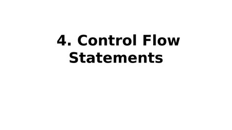 SOLUTION Control Flow Statements Studypool