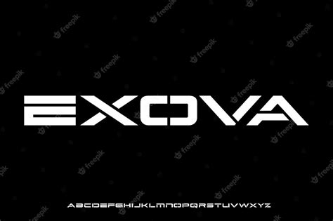 Premium Vector Strong Bold Modern Futuristic Display Font Vector