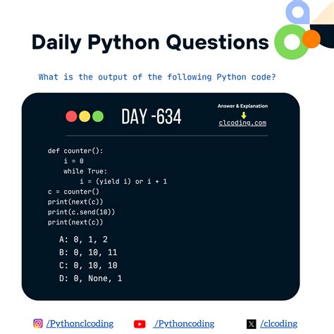 Python Coding Challenge Day 634 What Is The Output Of The Following Python Code ~ Computer