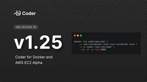 coder for docker and aws ec2 alpha coder v1 25 coder