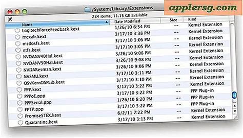 cara memasang ekstensi kernel di mac os x secara manual