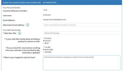 Business Idea Questionnaire Business Ideas
