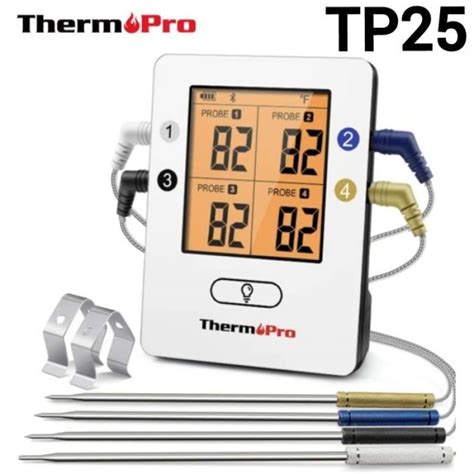 Jual Thermopro Tp25 150m Bluetooth 5 0 Wireless Bbq Thermometer Quad