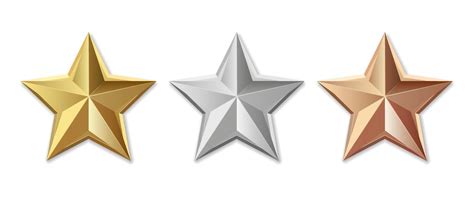 Gold Silver Bronze Star Vector Art Icons And Graphics For Free Download