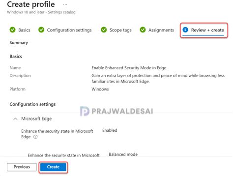 Enable Enhanced Security Mode In Edge With Intune