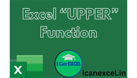 Excel Upper Function Formula Examples Free Video