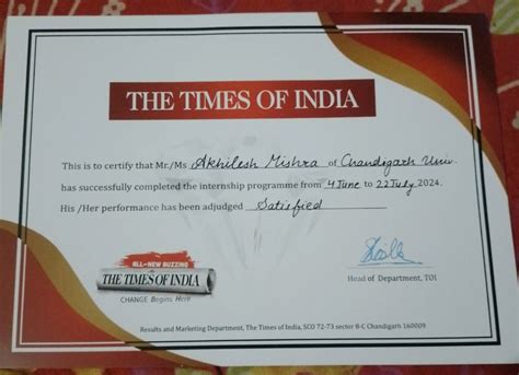 Akhilesh Pratap Mishra On Linkedin Timeofindia Thetimeofindia