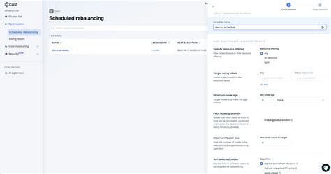 Scheduled Rebalancing