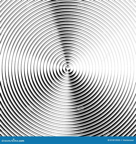 Circular Ripple Pattern Concentric Circles Rings Abstract Geom Stock Vector Illustration Of