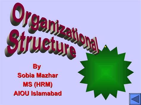 Oranization Structure And Design Ppt