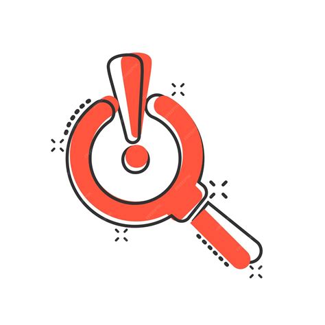Premium Vector Risk Analysis Icon In Comic Style Exclamation