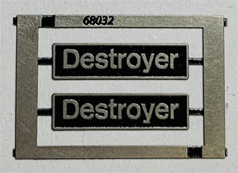 68032 Destroyer Class 68 Etched Nameplate Oo Drs Tpe Rainbow Railways