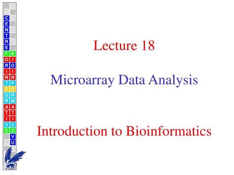 PPT Lecture Microarray Data Analysis Introduction To Bioinformatics PowerPoint Presentation