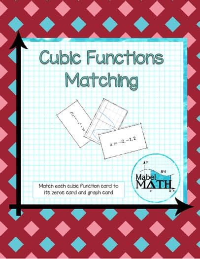 Cubic Functions Matching By Mabel Math Tpt