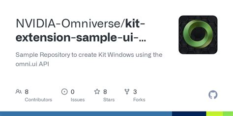 GitHub NVIDIA Omniverse Kit Extension Sample Ui Window Sample Repository To Create Kit