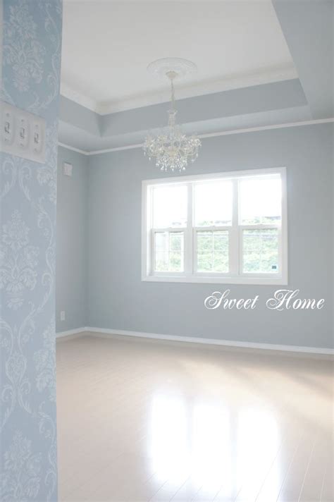 【web内覧会】 ブルーグレーな寝室 憧れの白亜のおうち Sweet Homeができるまで Bedroom Wall Colors Paint Colors For