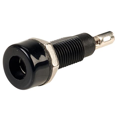 Truconnect Black Mm Panel Mounting Socket Rapid Electronics