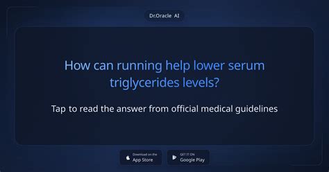 How Can Running Help Lower Serum Triglycerides Levels