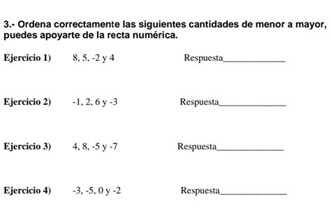 Solved 3 Ordena Correctamente Las Siguientes Cantidades De Menor A