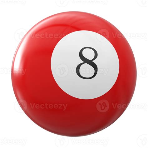 8 Number 3d Ball Red 36308044 Png