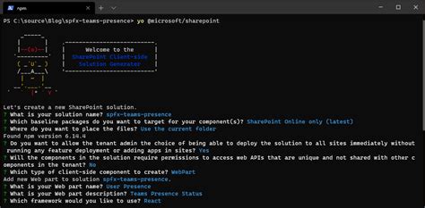 SPFx Web Part Getting Presence Information Of Users From Microsoft Teams