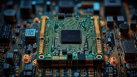 Abstract Technology Circuit Design CPU Motherboard Of A Computer Board And Processor Ai