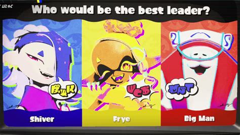 Shiver Frye And Big Man Splatfest Winner Splatoon 3 Shacknews
