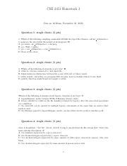 CSE 2451 Homework 3 Answer Pdf CSE 2451 Homework 3 Due On 10 20am November 21 2022 Question 1