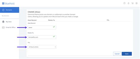 How To Add An A Record And CNAME At Bluehost