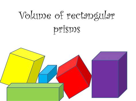 Volume Of A Rectangular Prism